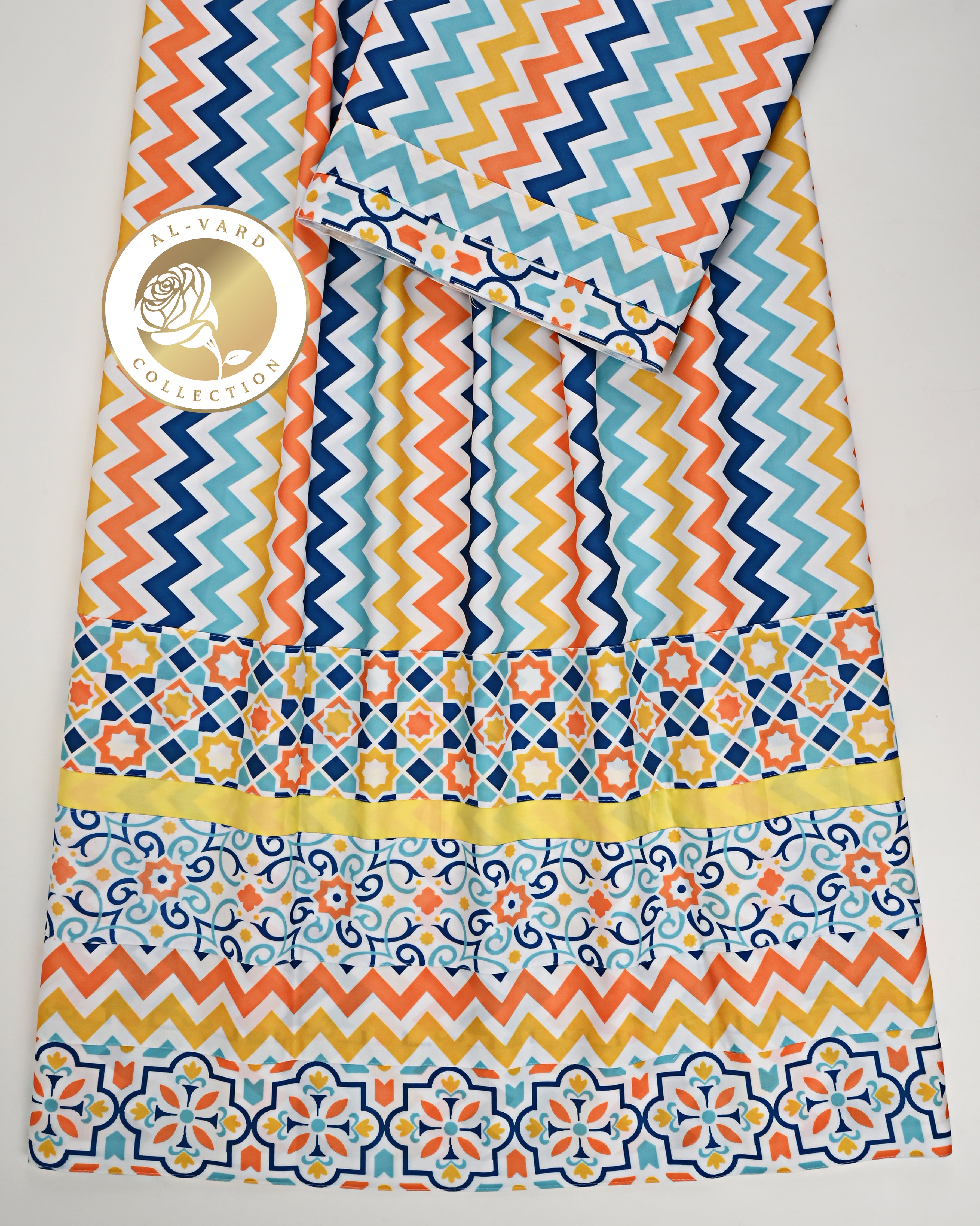 Multi Color Chevron Print Rida With Smart Multi Design & Multi Panel ...