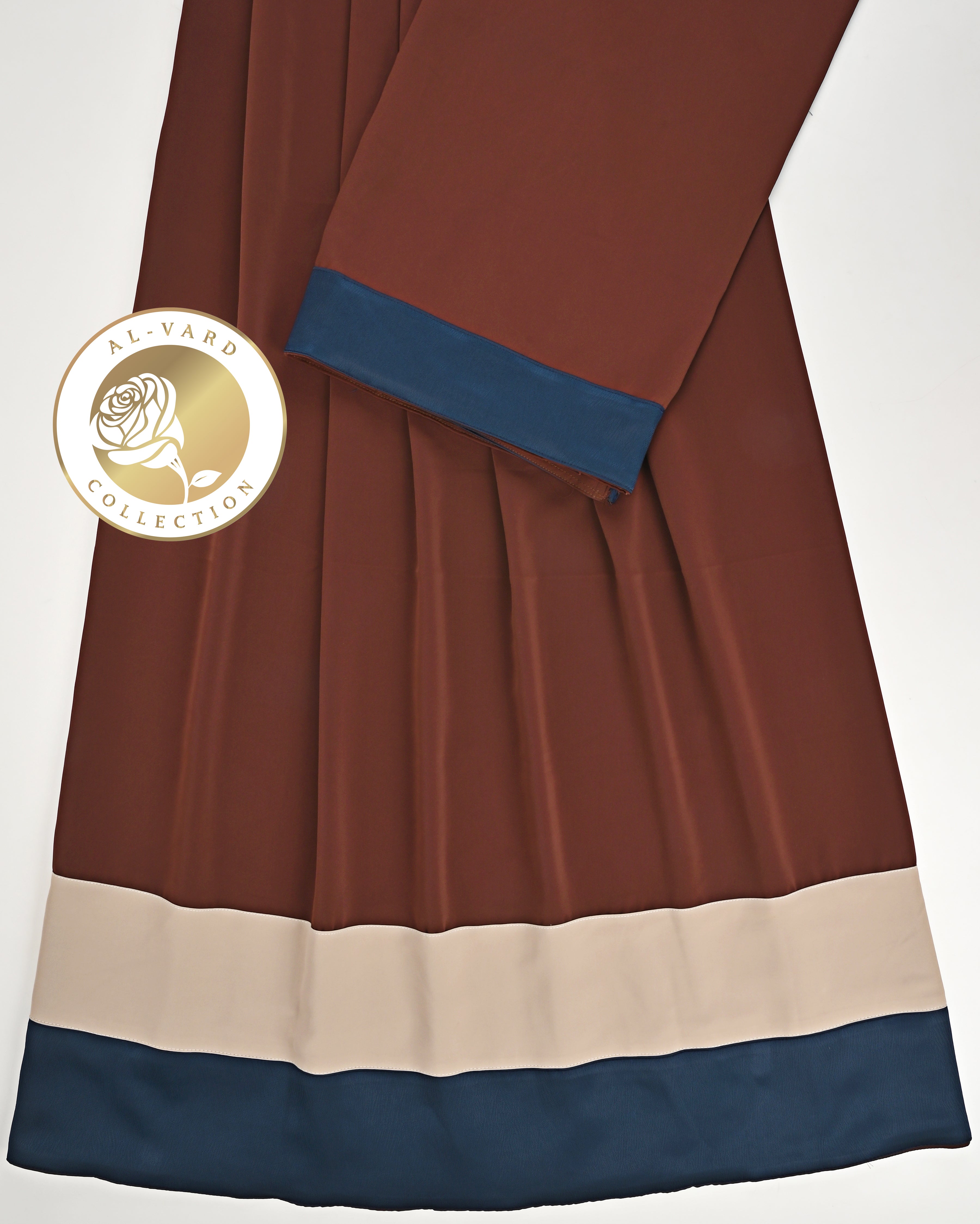 Dark Brown Abaya Rida With Smart Dark Abaya Panel – AL-Vard Collection